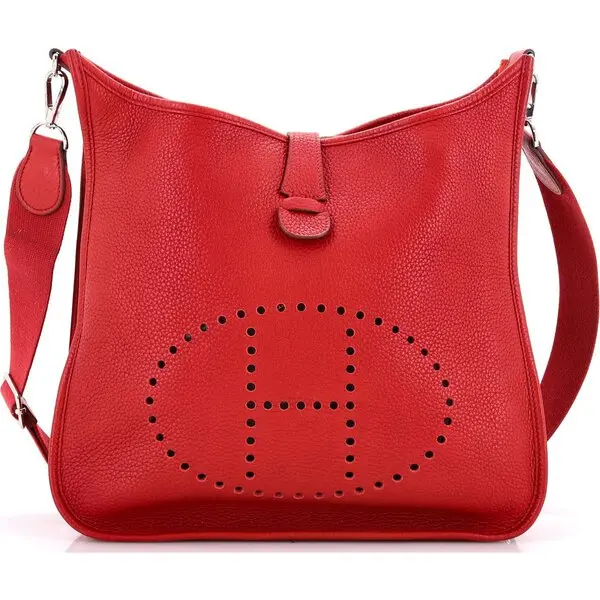Hermès Evelyne Bag Gen Iii Clemence Gm - Red