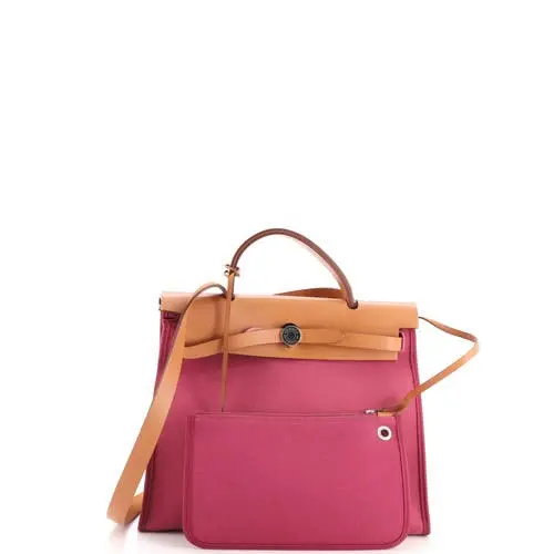 Hermès Herbag Zip Leather And Toile 31