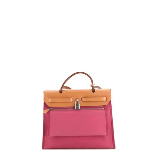 Hermès Herbag Zip Leather And Toile 31