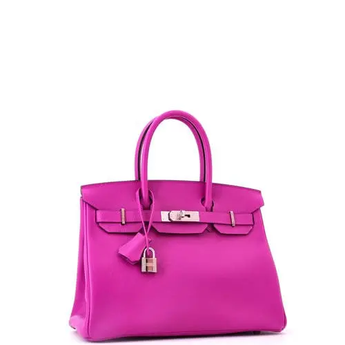 Hermès Birkin Handbag Epsom With Palladium Hardware 30 - Pink