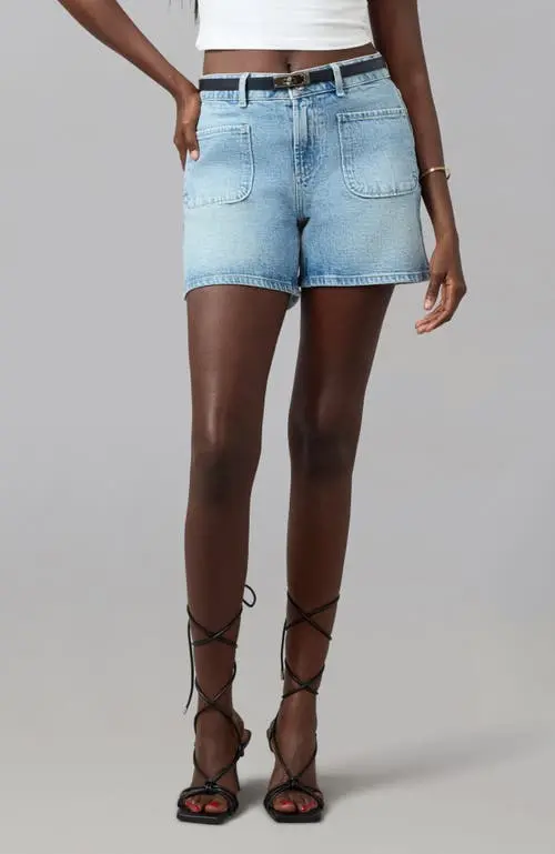 LOLA DENIM Liana High Rise Cut-off Denim Shorts