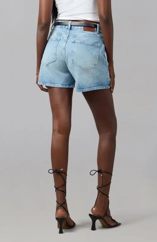 LOLA DENIM Liana High Rise Cut-off Denim Shorts