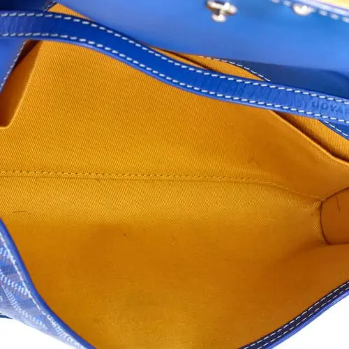Goyard Monte Carlo Clutch With Strap Coated Canvas Pm - Blue