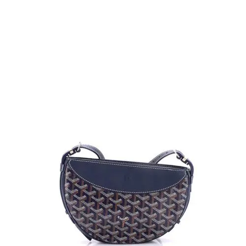 Goyard Hirondelle Shoulder Bag Coated Canvas And Leather - Blue