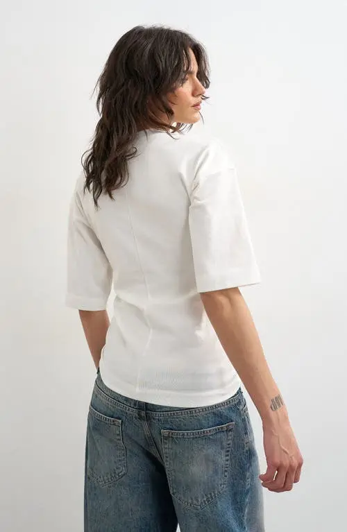 Topshop Drawstring Hem T-shirt