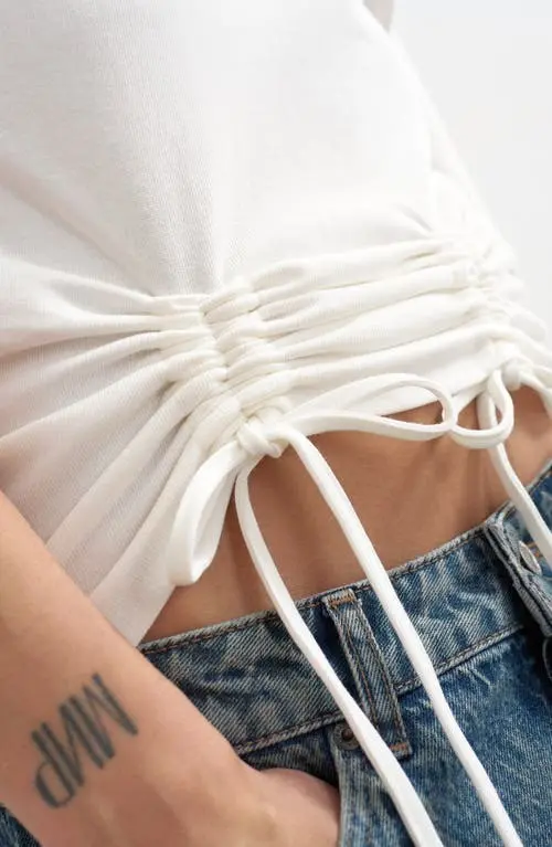 Topshop Drawstring Hem T-shirt