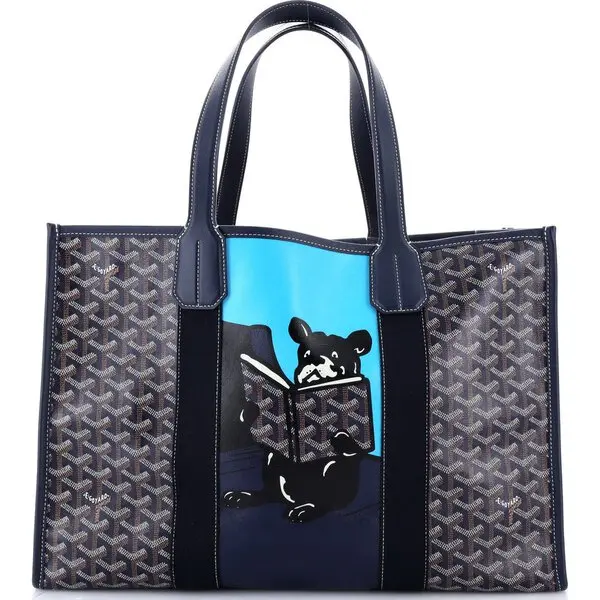Goyard Villette Tote Printed Coated Canvas Mm - Blue