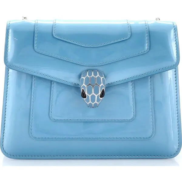 BVLGARI Serpenti Forever Square Shoulder Bag Patent Small