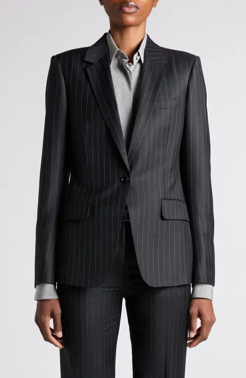 TOM FORD Chalk Stripe Wool & Mohair Jacket