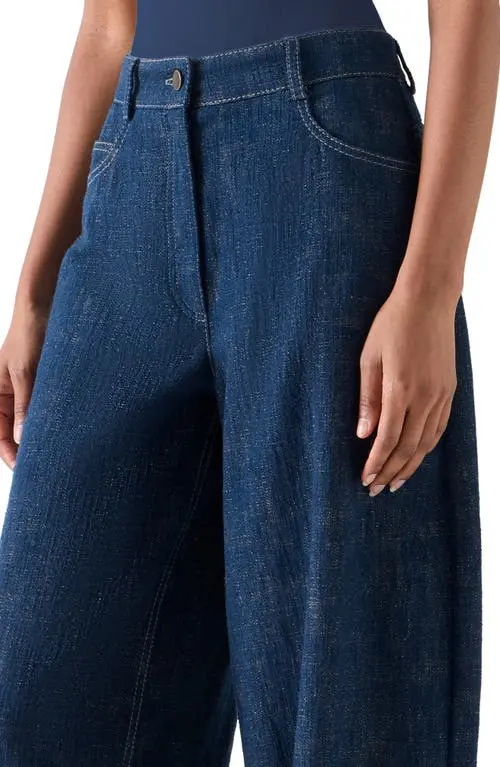 Akris Cropped Barrel Leg Jeans