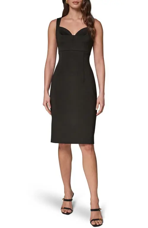 Donna Karan New York Sweetheart Neck Sheath Dress - Black