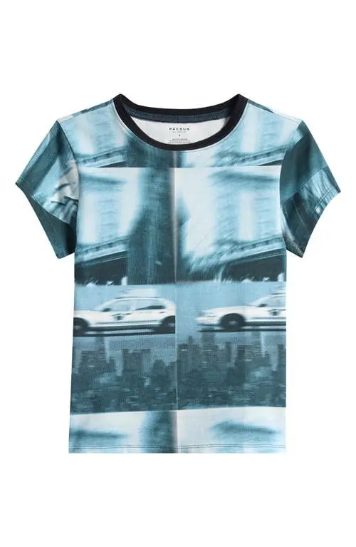 PACSUN Graphic Knit Cotton Blend Crop T-shirt