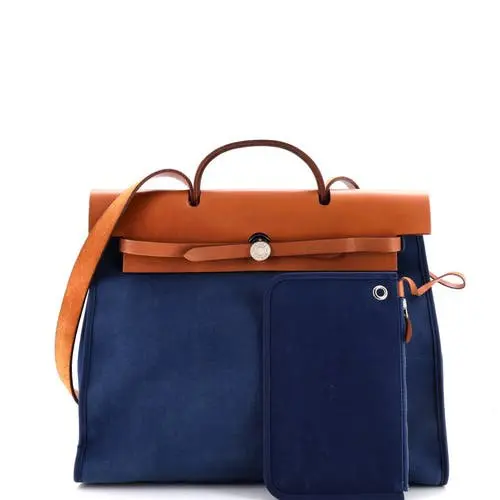 Hermès Herbag Zip Leather And Toile 39