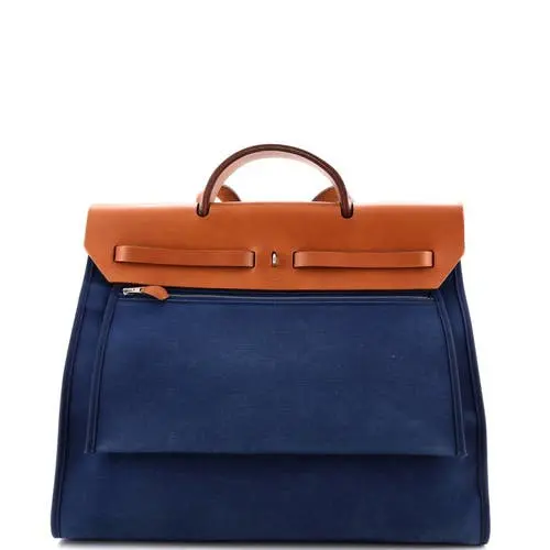 Hermès Herbag Zip Leather And Toile 39