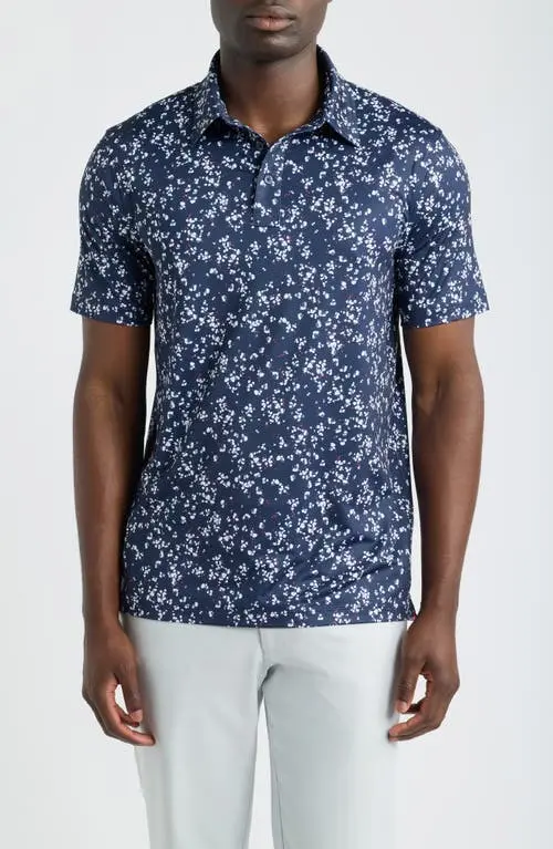 G/fore Wildflower Tech Jersey Polo Shirt - Twilight/snow