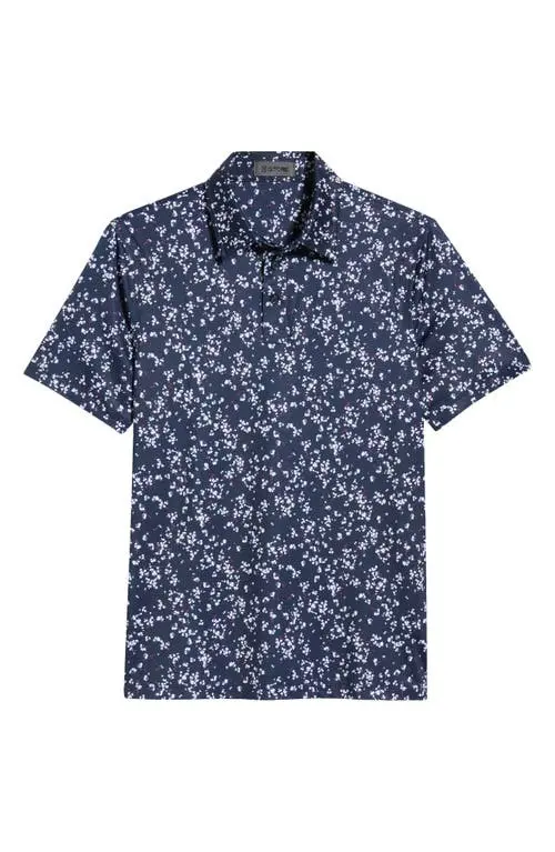 G/fore Wildflower Tech Jersey Polo Shirt - Twilight/snow
