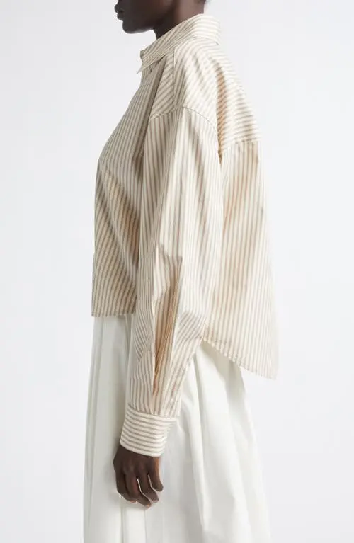 KALLMEYER Tegan Stripe Cotton Poplin Button-up Shirt