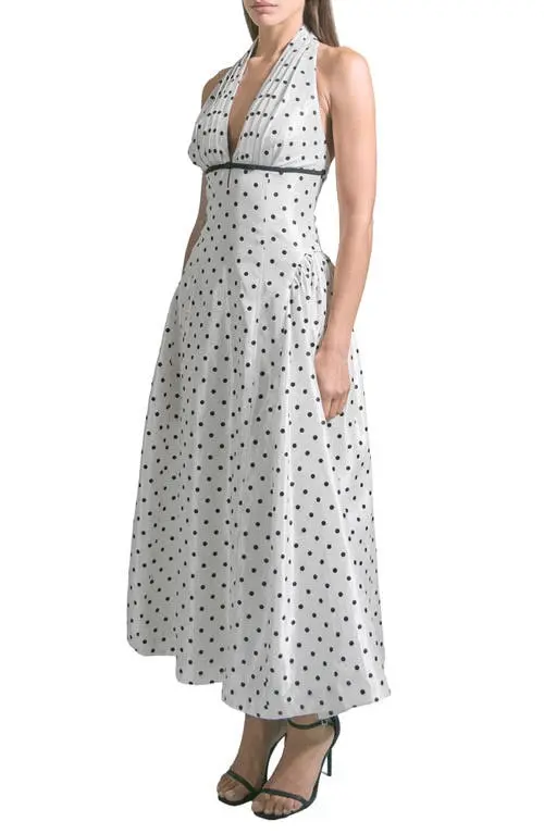 Endless Rose Polka Dot Halter Maxi Dress