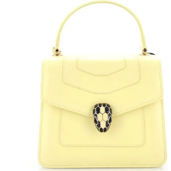 BVLGARI Serpenti Forever Top Handle Bag Leather Small