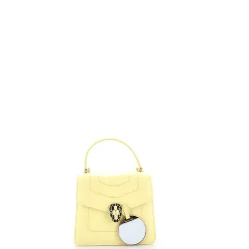 BVLGARI Serpenti Forever Top Handle Bag Leather Small