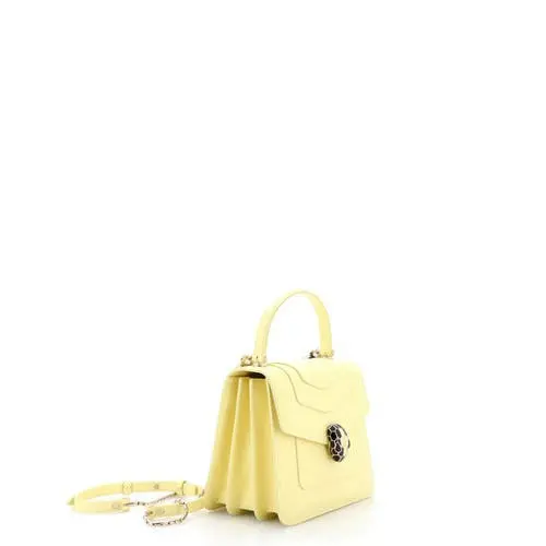 BVLGARI Serpenti Forever Top Handle Bag Leather Small
