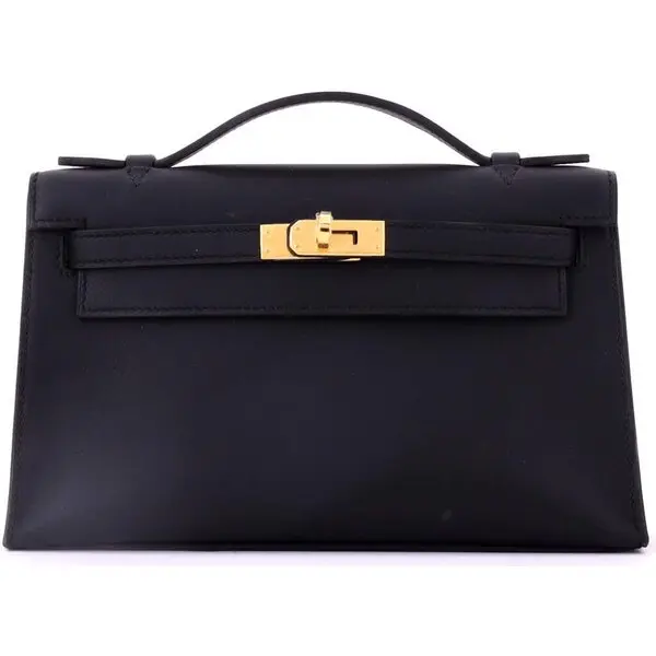 Hermès Kelly Pochette Swift - Black