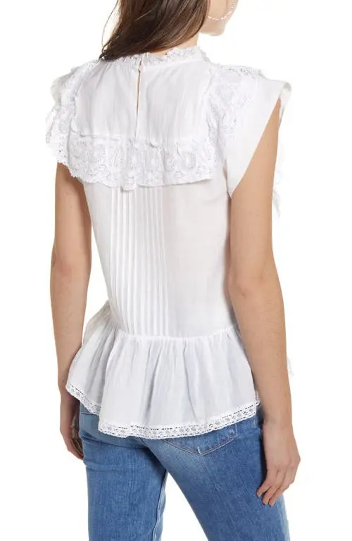 Zadig&Voltaire Toundra Lace Peplum Top