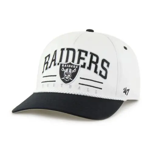 '47 Black Las Vegas Raiders Roscoe Two-toned Hitch Adjustable Hat - White