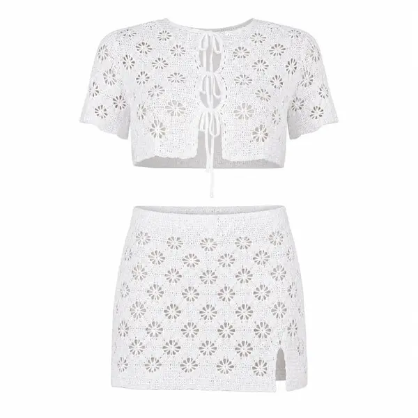 MUCHE & MUCHETTE Shara Crop Top & Mini Skirt Set
