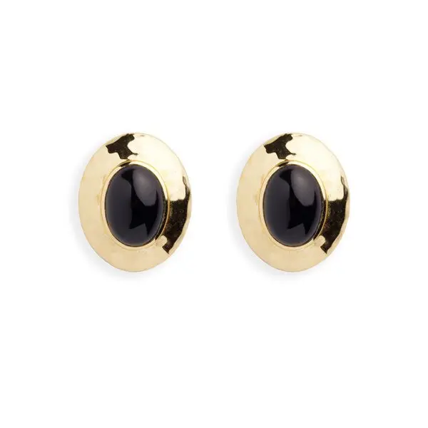 Argento Vivo Terra Studs — Onyx
