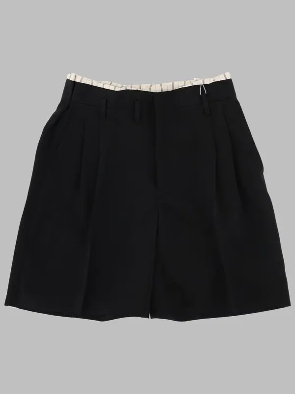 MAISON MARGIELA Virgin Wool Tailored Shorts - Black