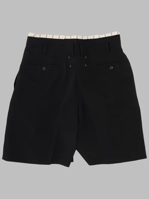 MAISON MARGIELA Virgin Wool Tailored Shorts - Black