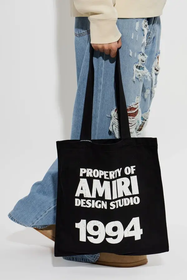 Amiri Cotton Tote Bag With Print