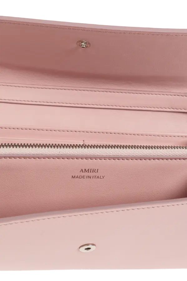 Amiri Leather Wallet On A Chain