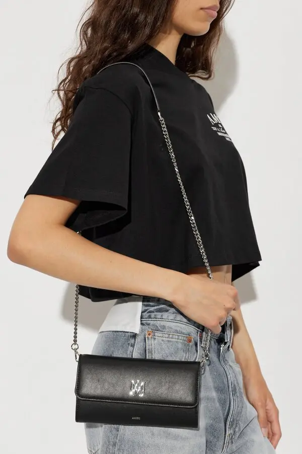 Amiri Leather Wallet On A Chain