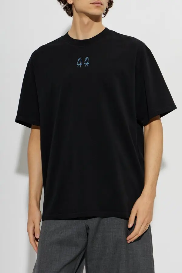 44 LABEL GROUP T-shirt With Printed Logo - Black