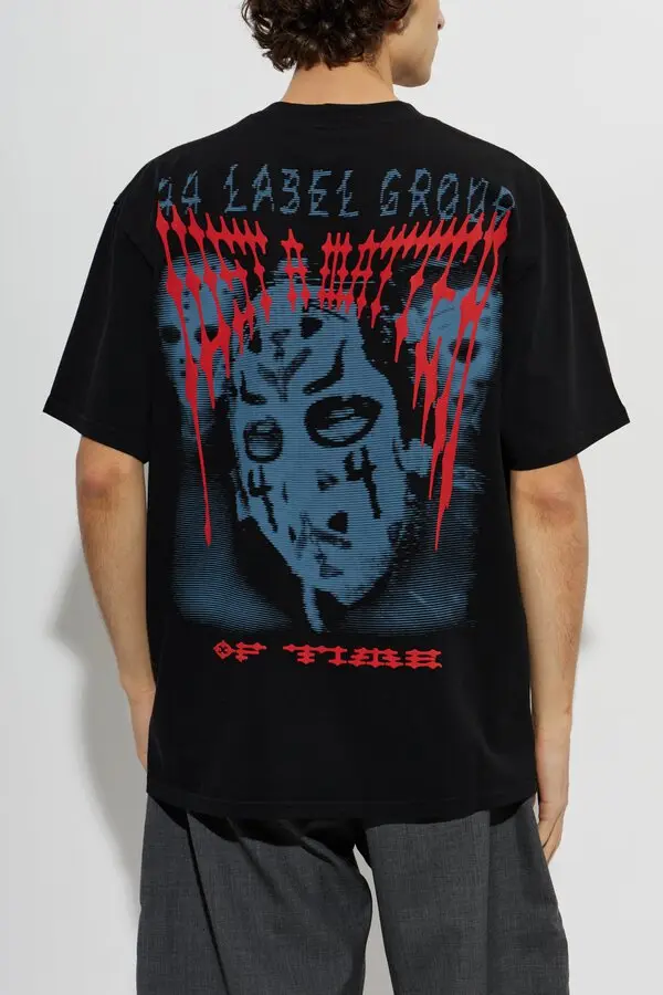 44 LABEL GROUP T-shirt With Printed Logo - Black