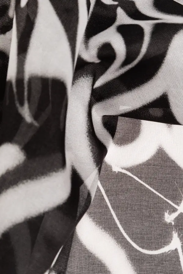 Y3 Silk Scarf With Print