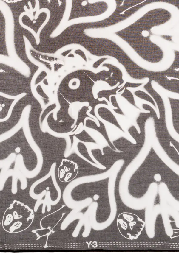 Y3 Silk Scarf With Print