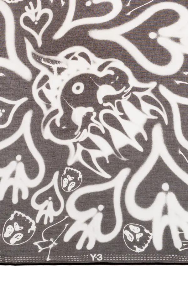 Y3 Silk Scarf With Print
