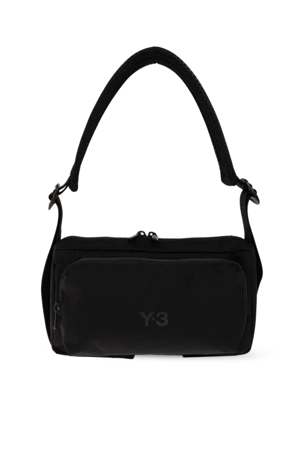 Y3 Polyamide Bag With Printed Logo - Black