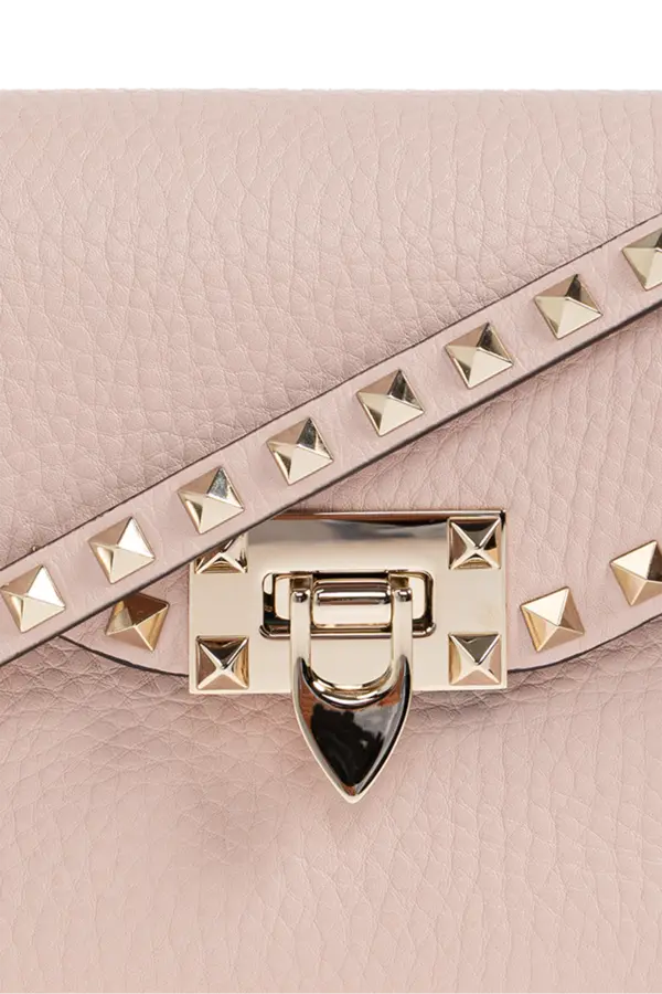 Valentino Garavani Studded Leather Shoulder Bag - Pink