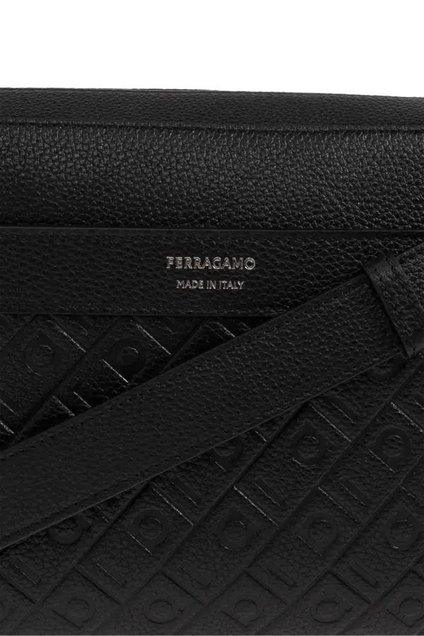 FERRAGAMO Leather Bag With Monogram