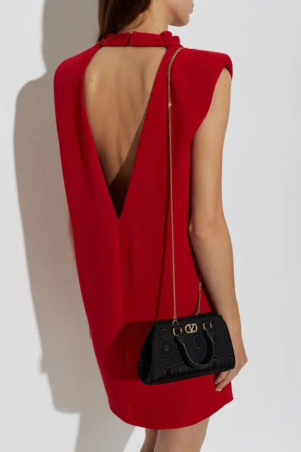 Valentino Garavani Bag With Crystal Embellished Logo