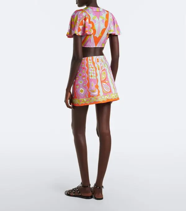 Emilio Pucci Angoli Twill Wrap Skirt