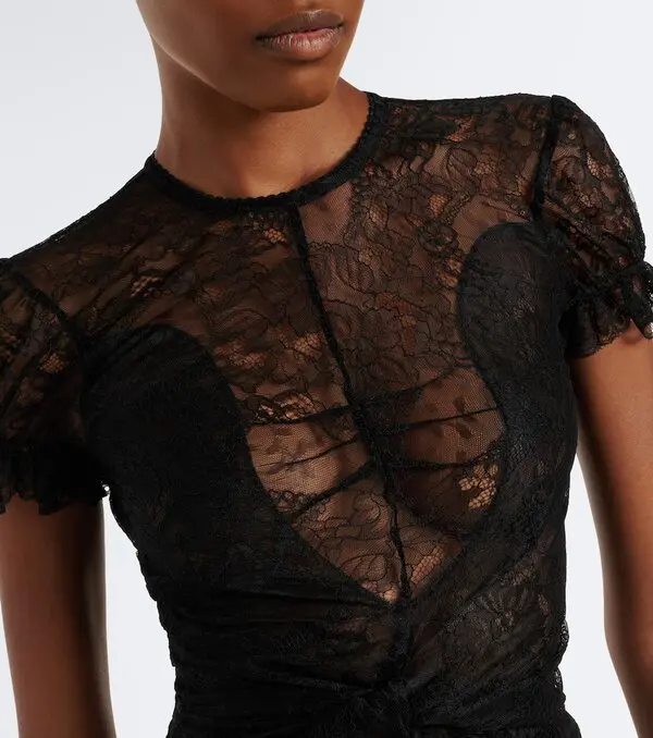 Attico Belted Lace Minidress