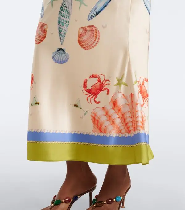Retrofete Carlotte Silk-blend Satin Maxi Dress