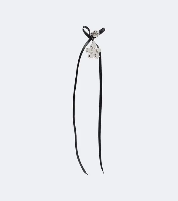 Simone Rocha Bow-detail Crystal-embellished Drop Earrings