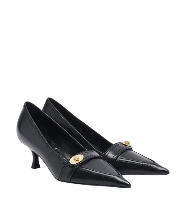Burberry Cotswolds Leather Pumps - Black
