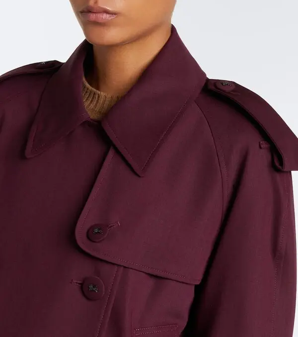 Burberry Mayfair Wool Twill Trench Jacket